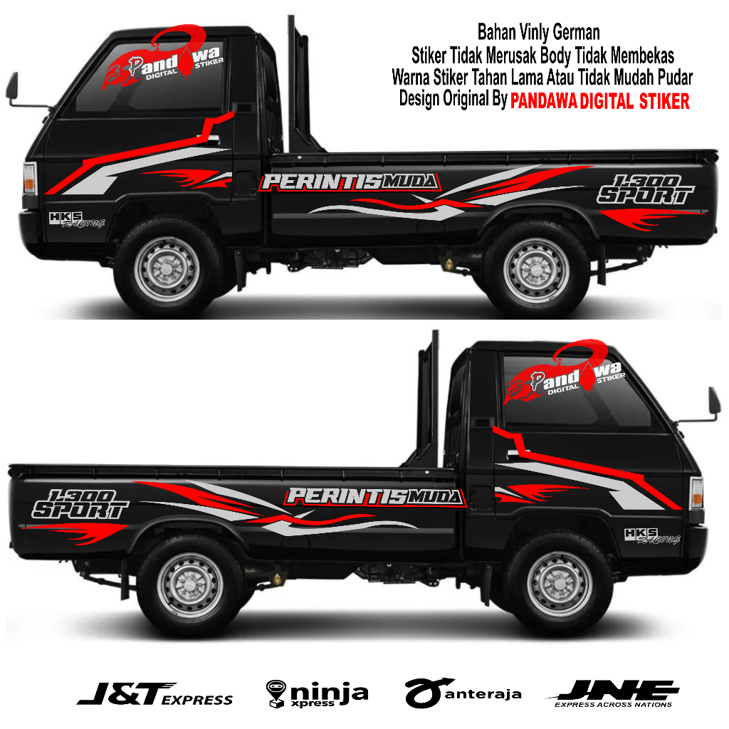 Jual stiker cutting mobil pick up l300 sport stiker list strip mobil ...