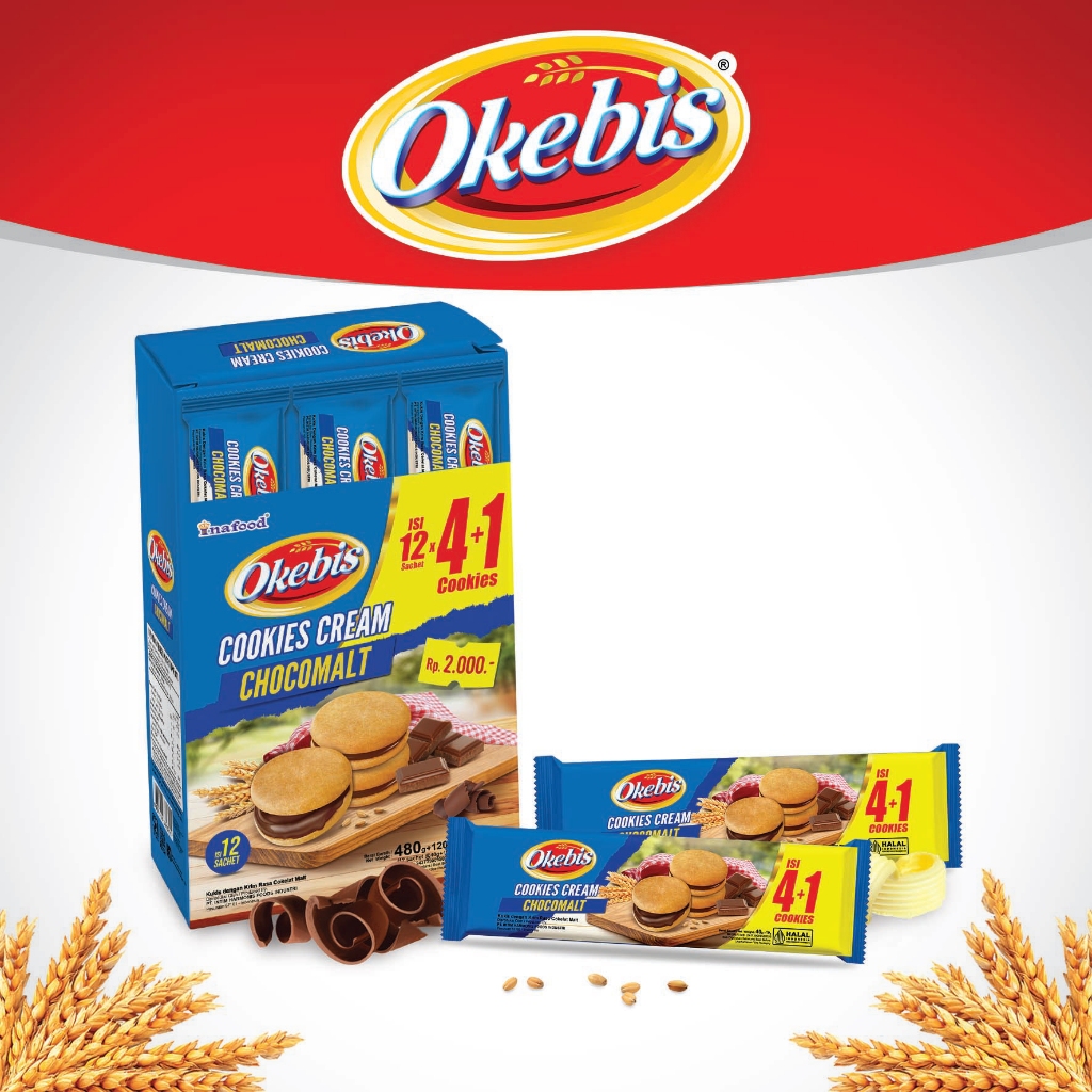 Jual Okebis Cookies Cream 72 Chocomalt (1 KARTON 72 PCS) | Shopee Indonesia