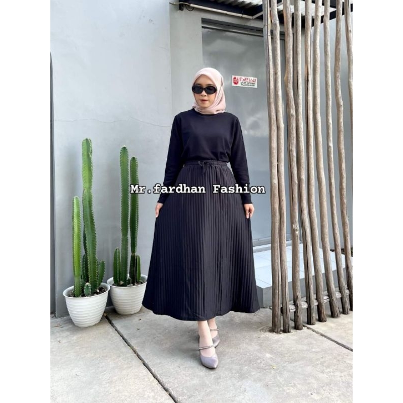 Jual ROK KNIT HORNET TALI SERUT // ROK MUSLIM PANJANG// ROK KNIT ...