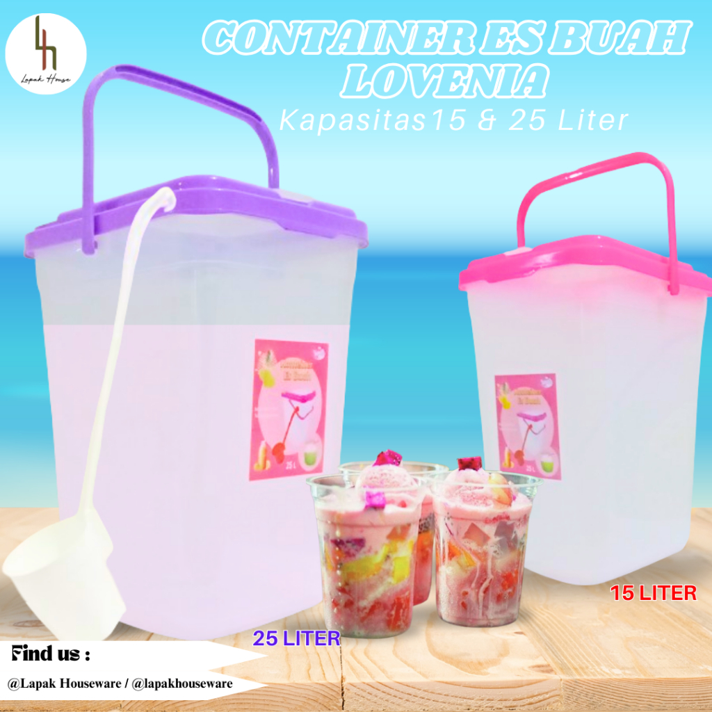 Jual Toples Es Buah + Gayung Lovenia Fortuna 15 Liter & 25 Liter ...