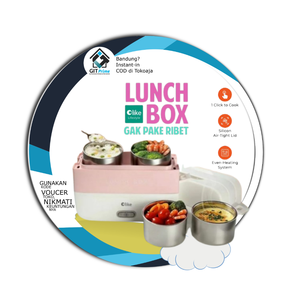 Jual Olike Lifestyle Electric Lunch Box DFH-B17H1 270 Watt 1.7L RESMI ...