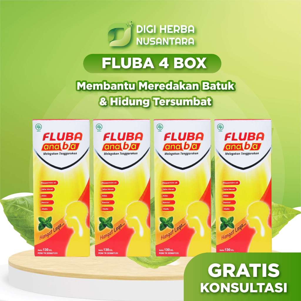 Jual FLUBA ANABA 4 Botol - Membantu Meredakan Batuk & Hidung Tersumbat ...