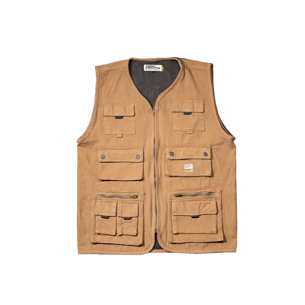 Jual Jimmy and Martin - Utility Vest Light Brown - GVJ-0002 | Shopee ...