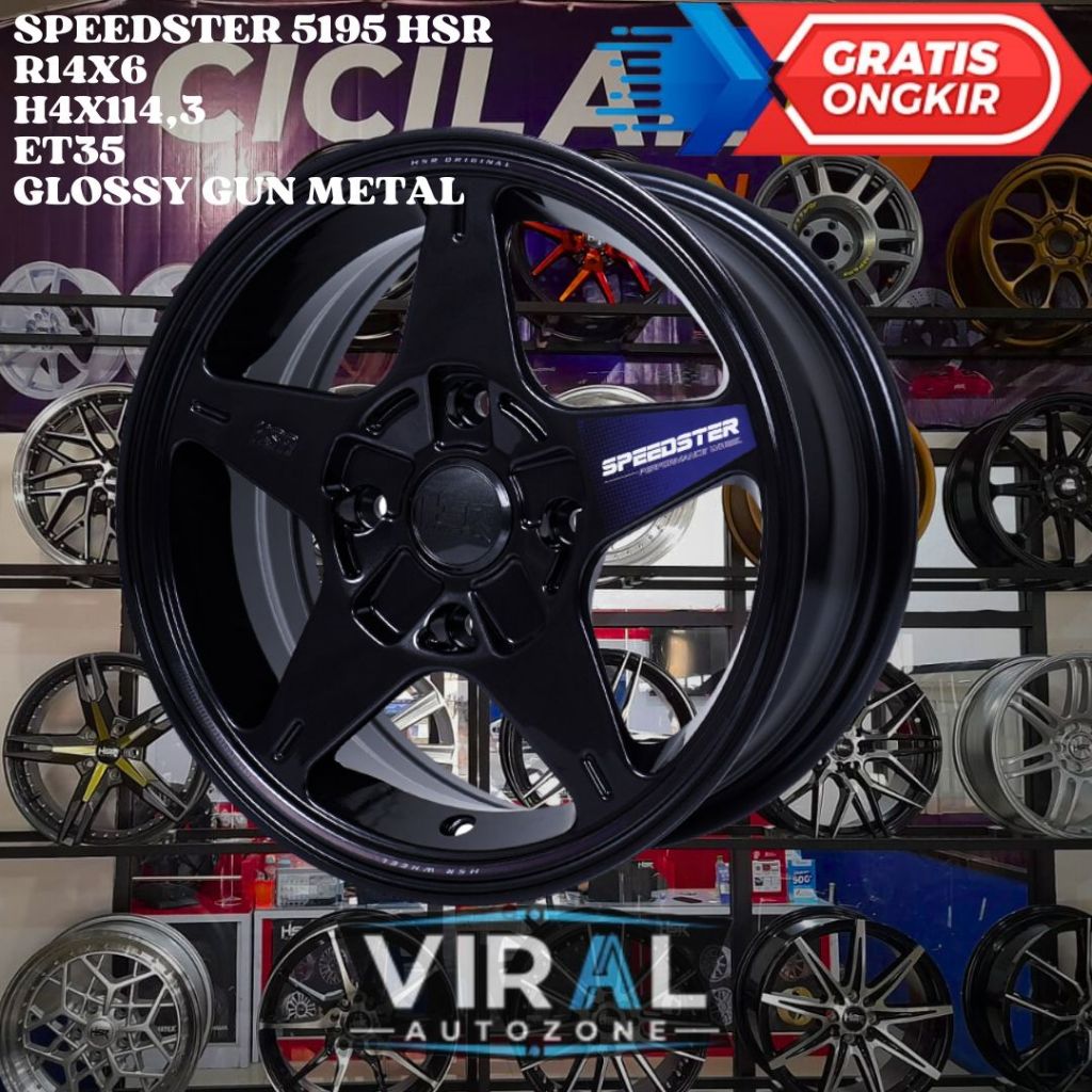 Jual Velg Mobil Ring 14 HSR SPEEDSTER R14 LEBAR 6 INCH BAUT 4 ET35 GUN METAL | Shopee Indonesia