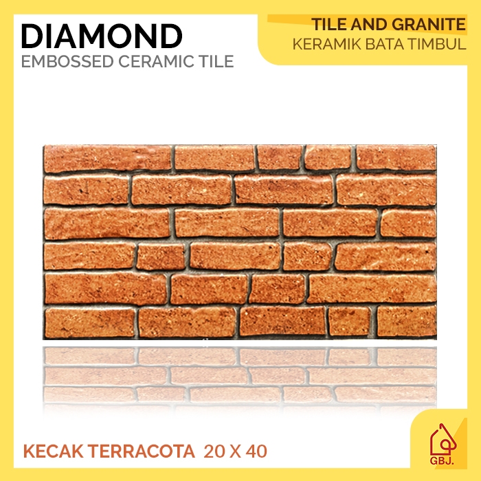 Jual KERAMIK DIAMOND 20 X 40 KECAK TERRACOTA / KERAMIK DINDING BATA ...