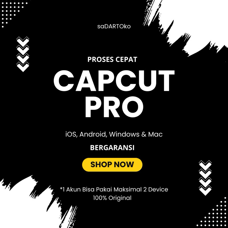 Jual capcut pro lifetime akun capcut premium (ios,android,PC) Bergaransi | Shopee Indonesia