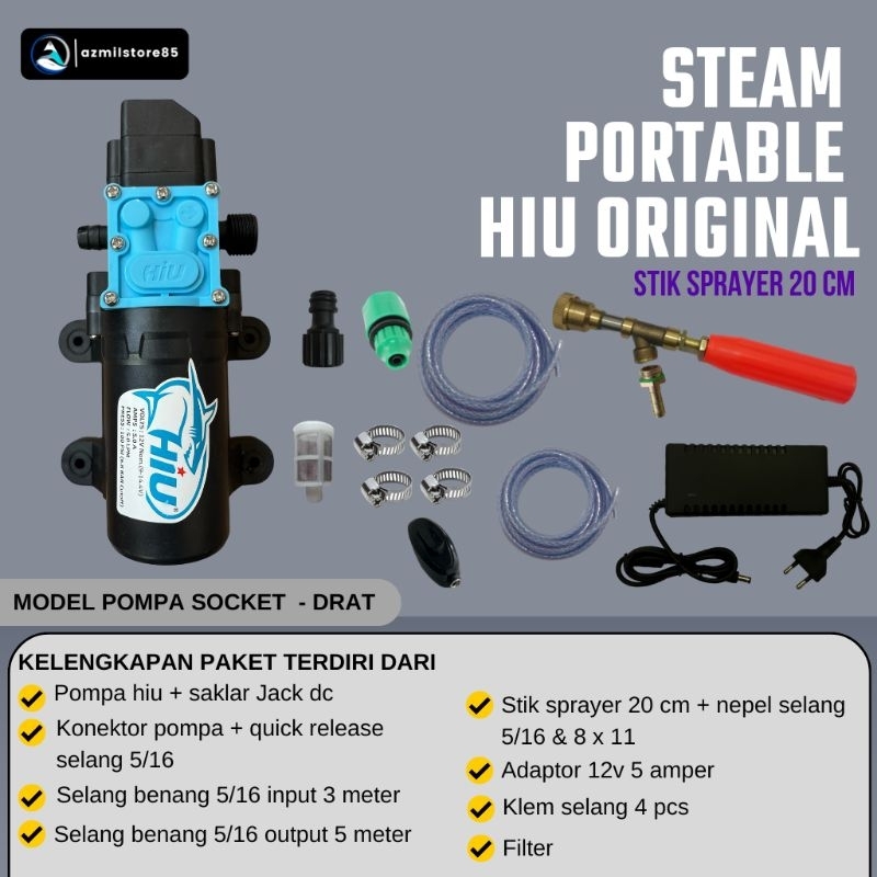 Jual Alat Cuci Motor Mobil Ac Steam Jet Cleaner Hiu stik sprayer 20 cm | Shopee Indonesia