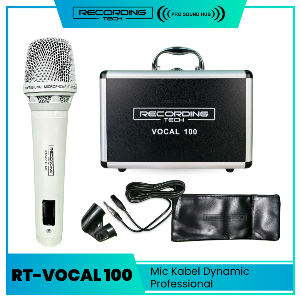 Jual Recording Tech RT-VOCAL100 PUTIH WHITE RTVOCAL100 Mic Dynamic ...