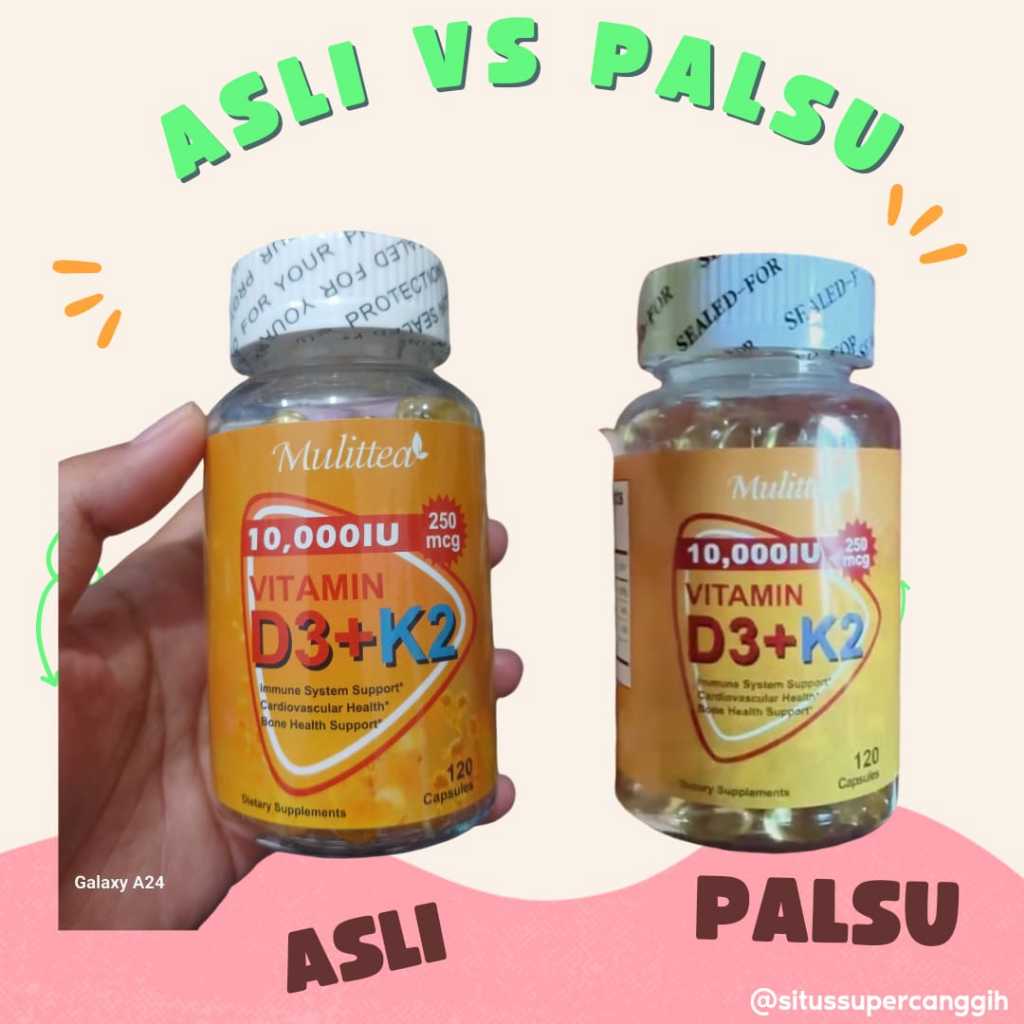 Jual MULLITEA VITAMIN D3 K2 10000 IU ORIGINAL | Shopee Indonesia
