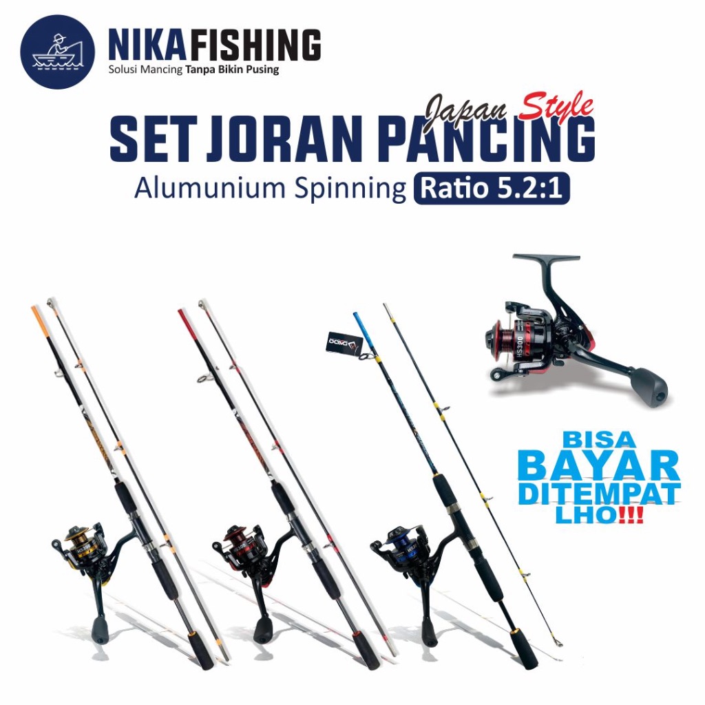 Jual Set Joran Pancing Siap Pakai Daido Shikari Japan Style 16kg dan Reel Alumunium | Shopee ...