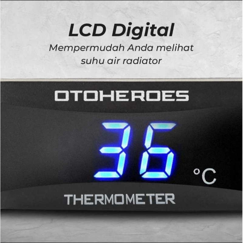 Jual Termometer Digital Pengukur Suhu Air Radiator Mesin Motor | Shopee ...
