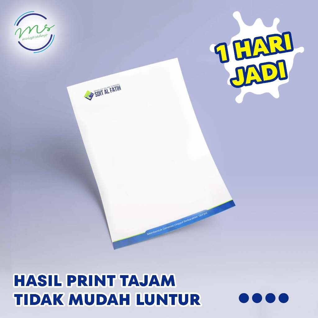 Jual CETAK KOP SURAT BAHAN HVS FULL COLOR | Shopee Indonesia