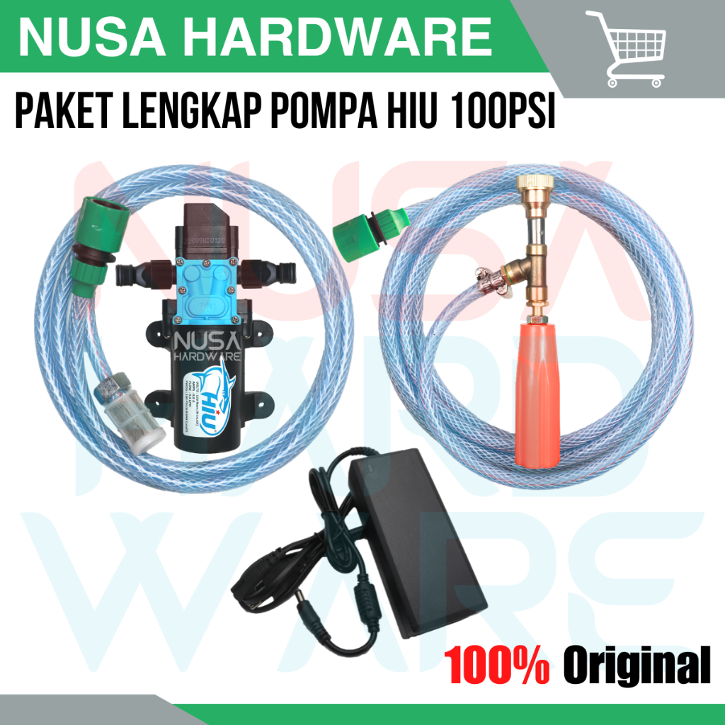 Jual PAKET HIU 100 PSI ORIGINAL MESIN POMPA ALAT STEAM MOTOR CUCI MOBIL ...