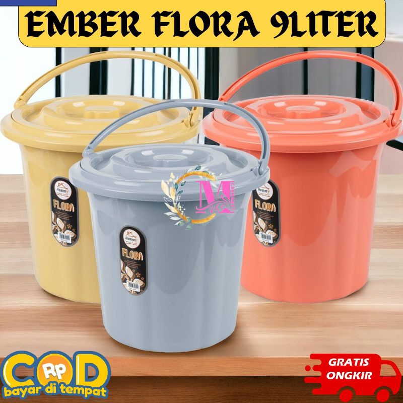 Jual [CM] Ember Air Dengan Tutup Ukuran 9 - 23 Liter Merk Hommy - Flora ...