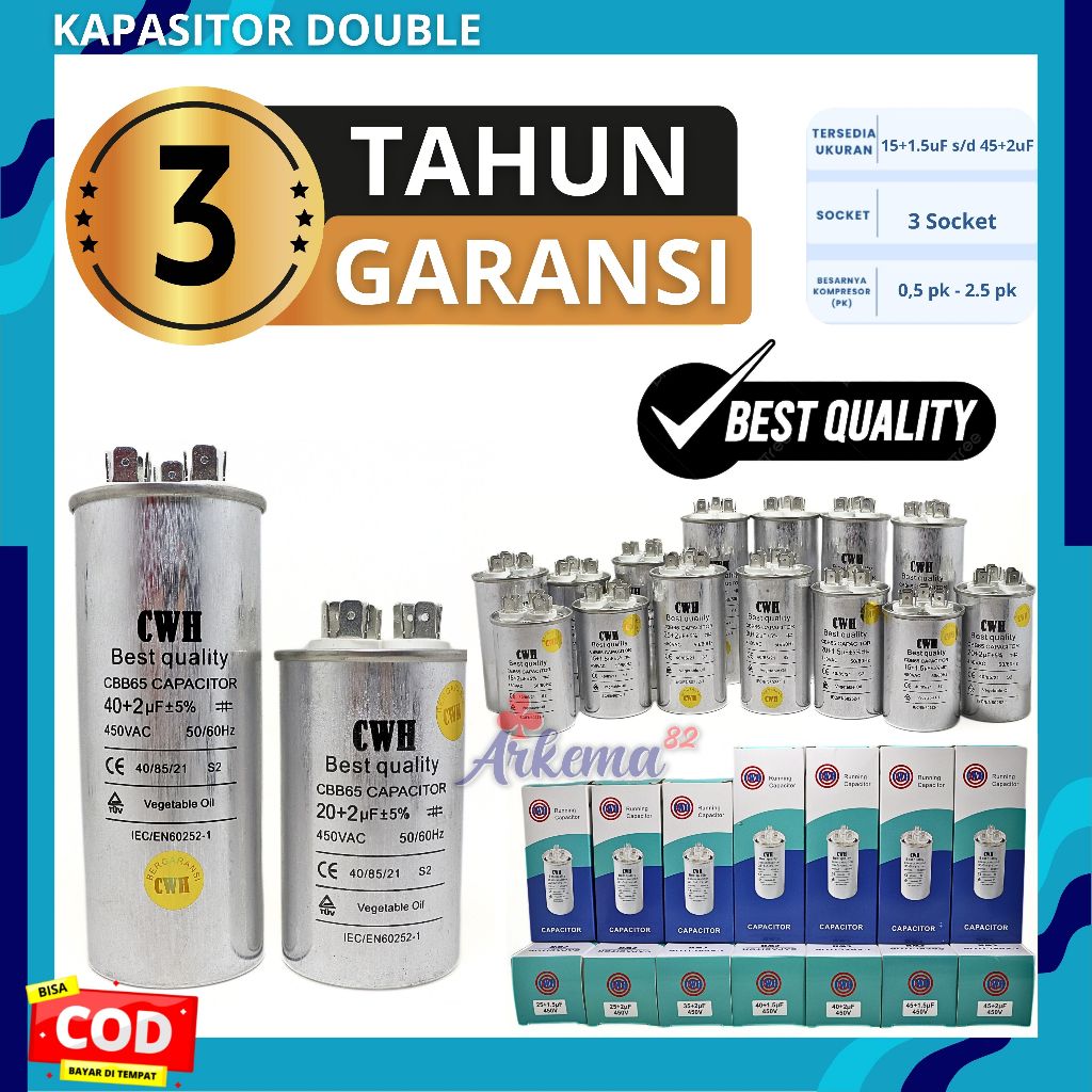 Jual [GARANSI 3 TAHUN] KAPASITOR AC LG | RUNNING CAPASITOR AC PANASONIC ...