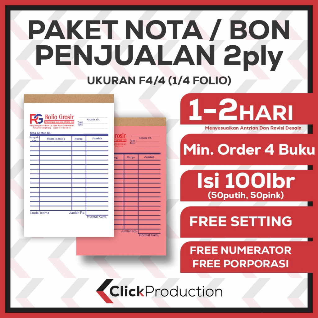 Jual PAKET NOTA / BON PENJUALAN 2ply | Shopee Indonesia