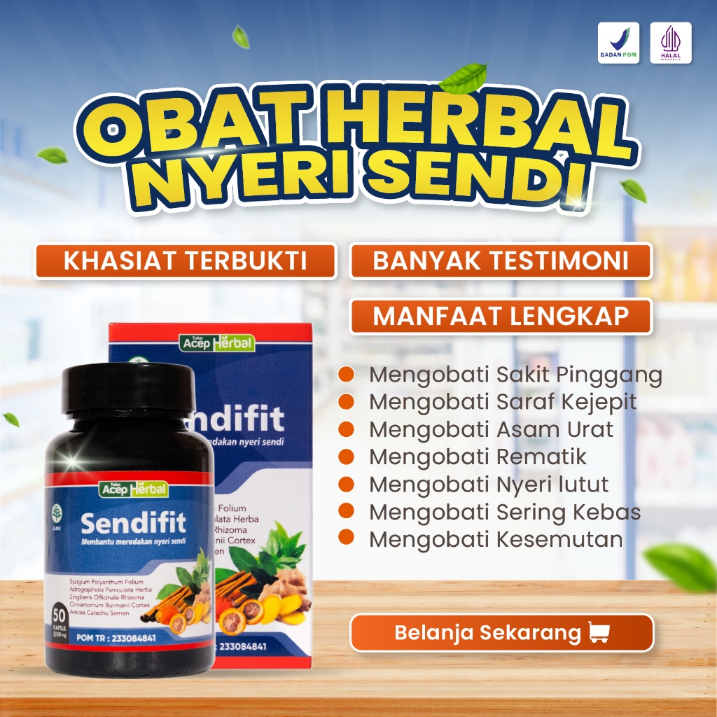 Jual Sendifit Original Obat Saraf Kejepit Nyeri Sendi Nyeri Otot Asam ...