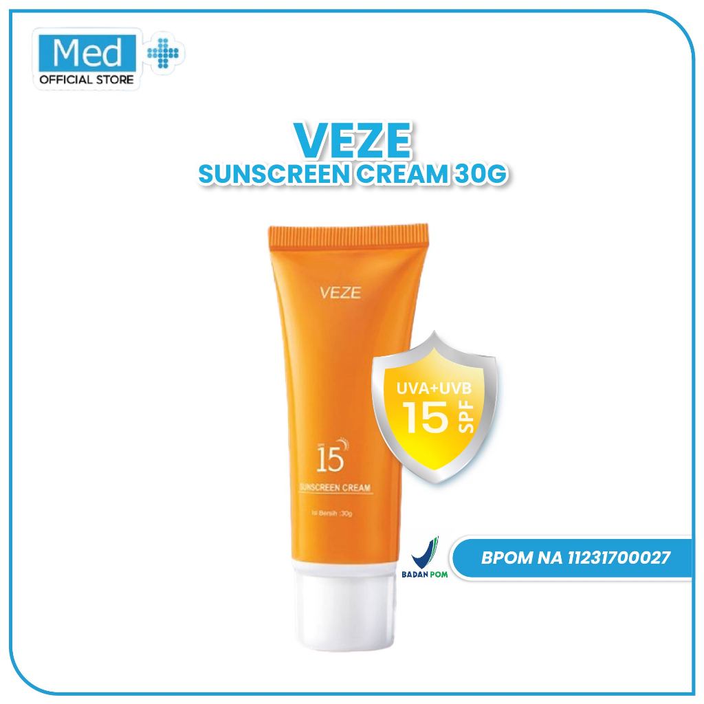 Jual Med+ Veze UV Shield Krim Pencerah Pelembab Sunscreen Wajah Dan ...