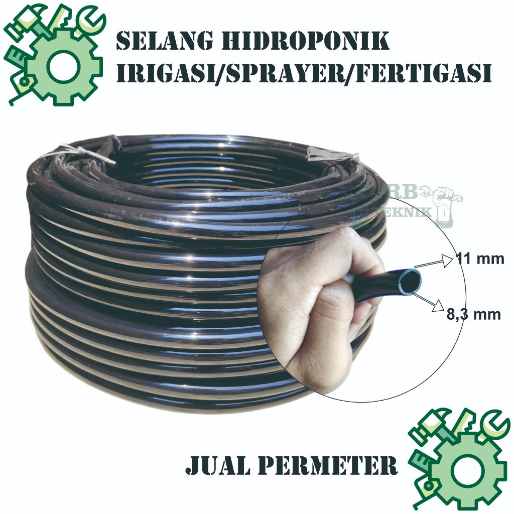 Jual Selang PE 8 x 11 MM Alat Siram Hose Irigasi Hidroponik Fertigasi ...