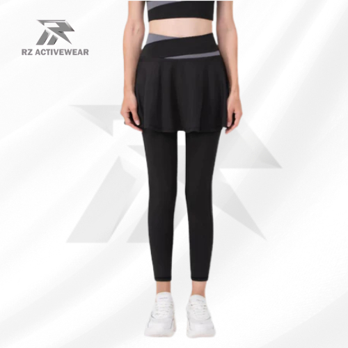 Jual Celana Olahraga Wanita 2in1 Legging + Rok Lari Gym Fitness ...