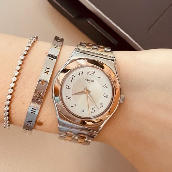 Jual Original 100%!! Jam Tangan Wanita SWATCH YLS454G Midimix Garansi ...