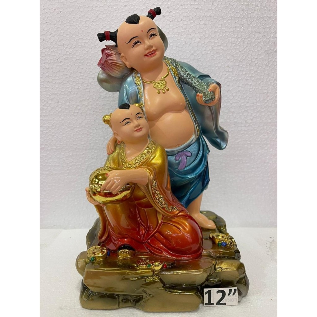 Jual patung dewa he hE er xian / ho hap er sian / 和合二仙 - 12 inch ...
