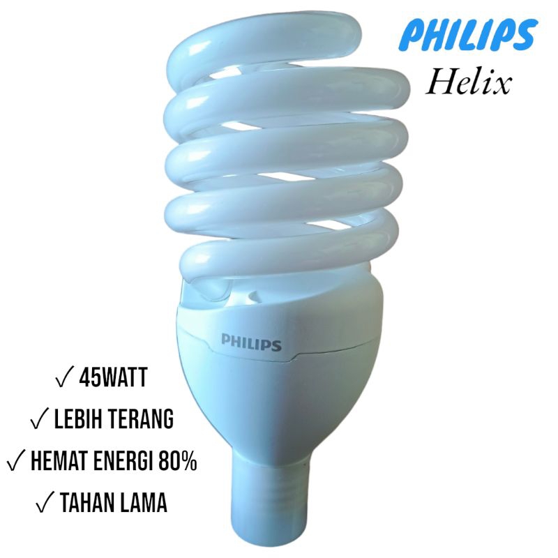 Jual lampu Philips helix 45watt garansi 1 tahun awet dan tahan lama ...