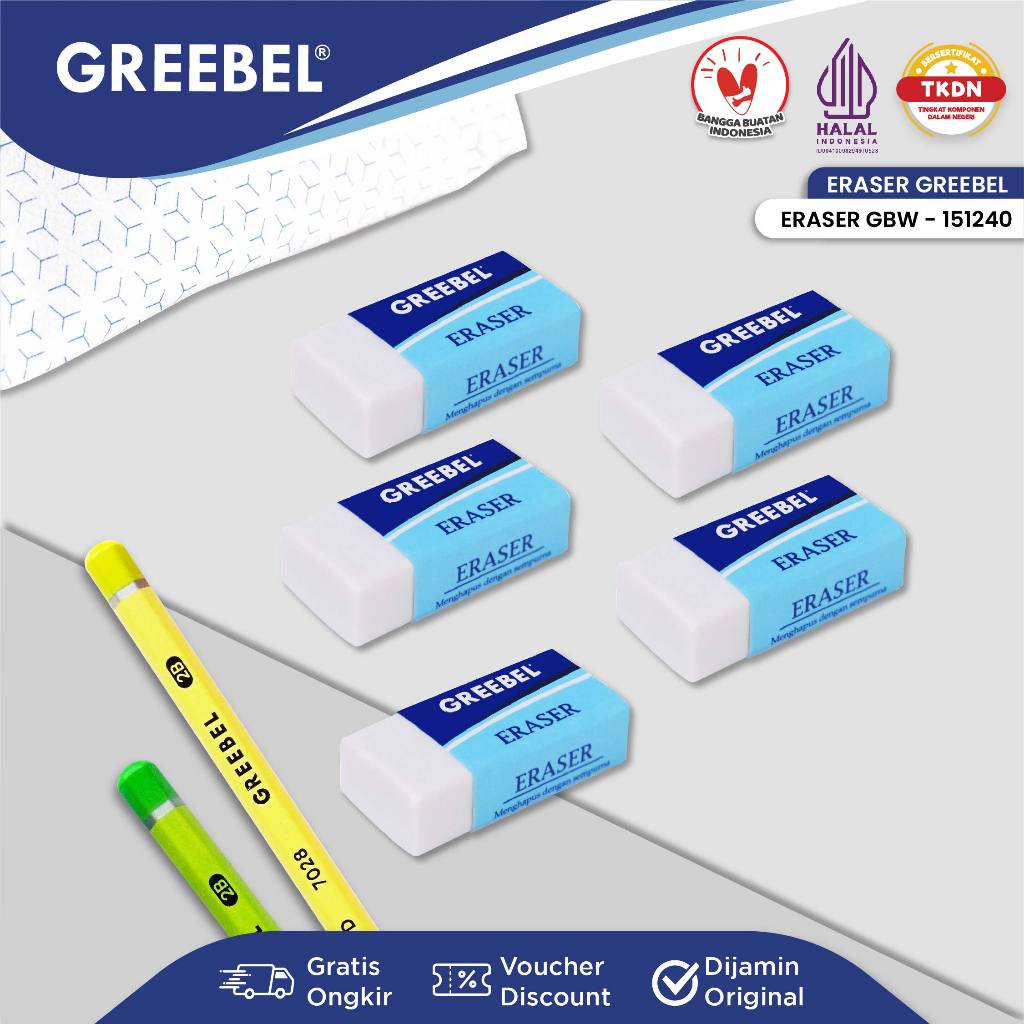 Jual GREEBEL Eraser Stip Hapusan GBW-151240 / Penghapus Pensil | Shopee ...