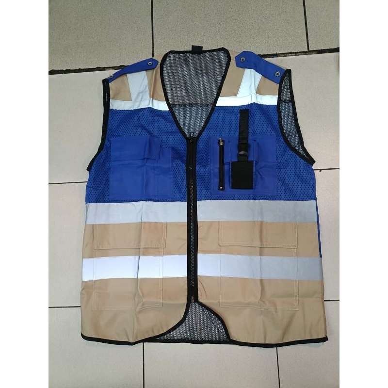 Jual SAFETY VEST TERBARU / ROMPI SAFETY KOMBINASI JARING TASLAN MILY ...