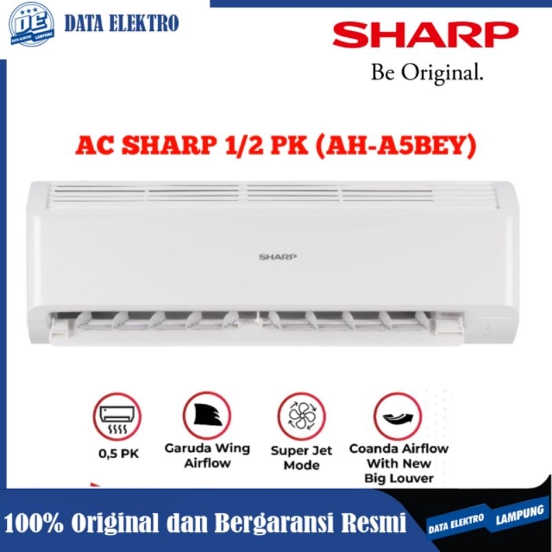 Jual AC SHARP 1/2 PK AH-A5BEY 360 WATT GARANSI RESMI 10 TAHUN | Shopee Indonesia