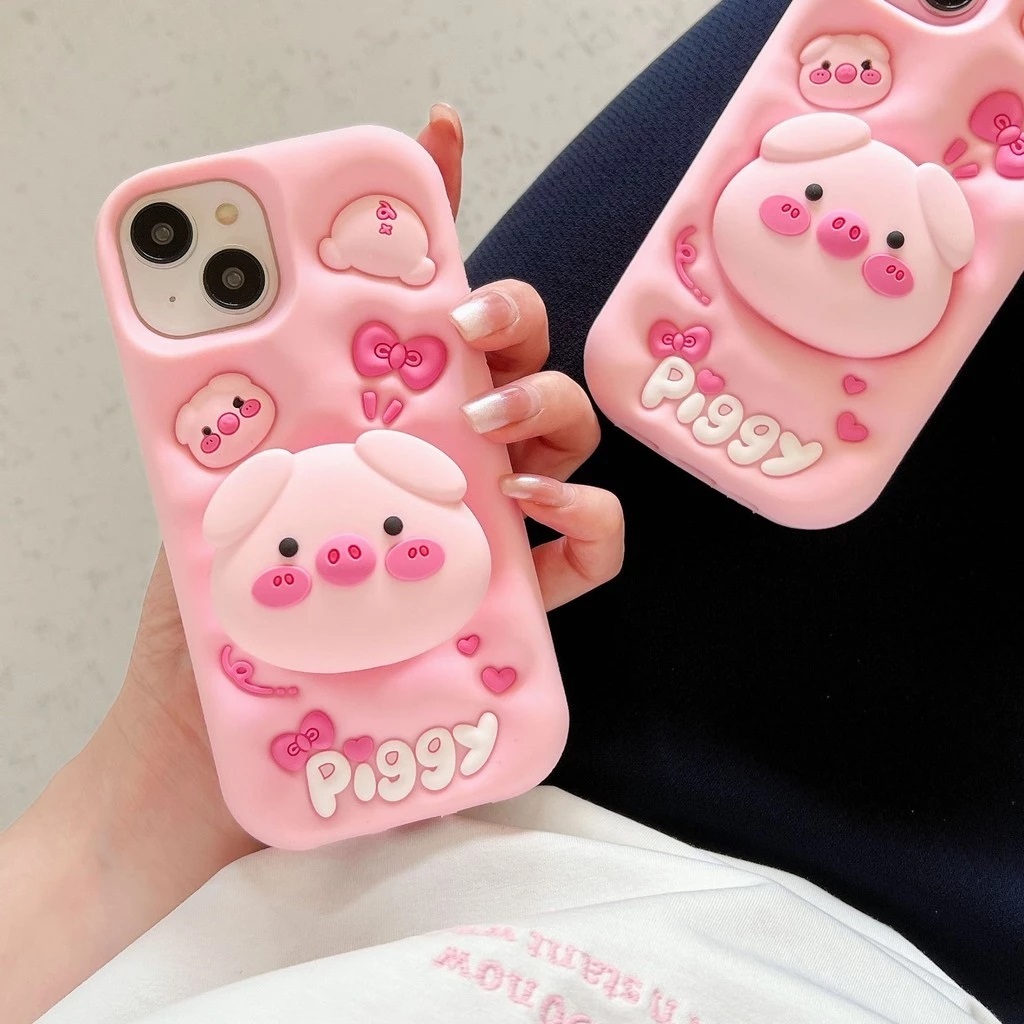 Jual #1650 Case Hp 3D PIG Cute With Popsocket competible for Iphone X ...