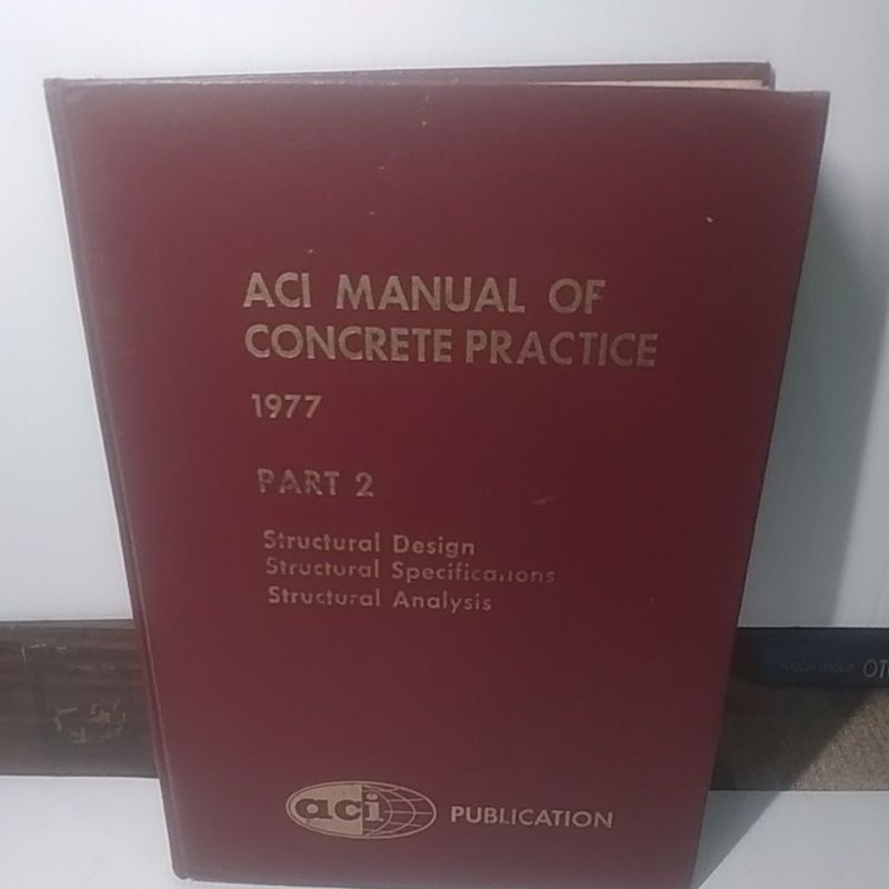 Jual buku aci manual of concrete practice 1977 part 2 | Shopee Indonesia