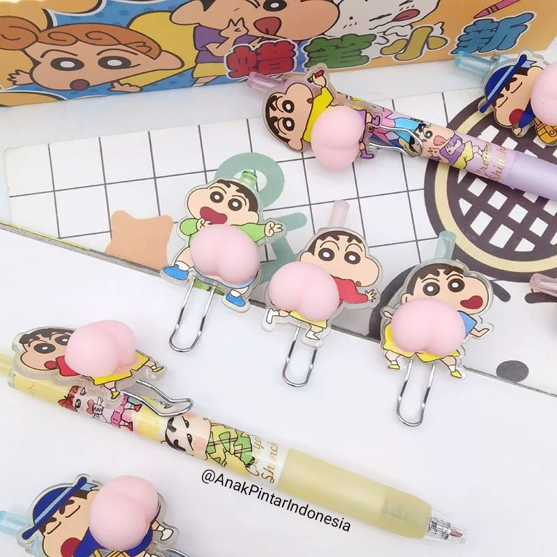 Jual CRAYON SINCHAN SQUISHY BUTT PEN | Shopee Indonesia