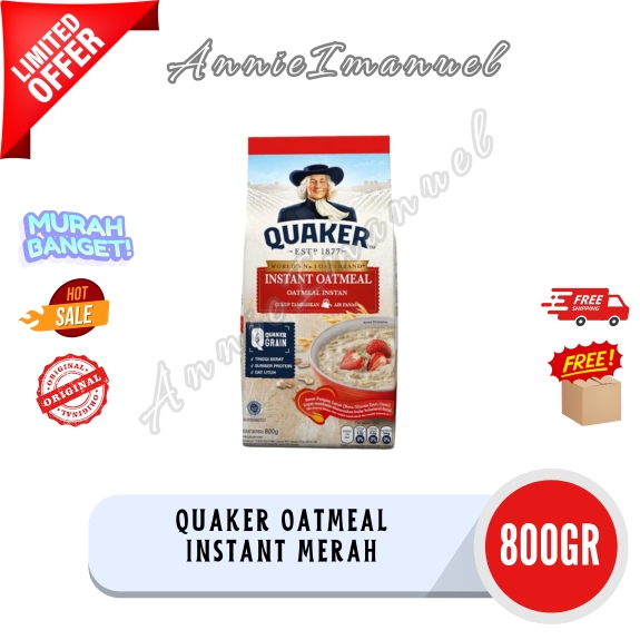 Jual Quaker Oatmeal Instant Merah 800GR | Shopee Indonesia