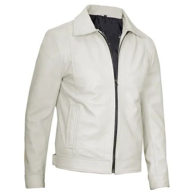 Jual Jaket kulit pria original 100% asli domba warna putih tulang ...