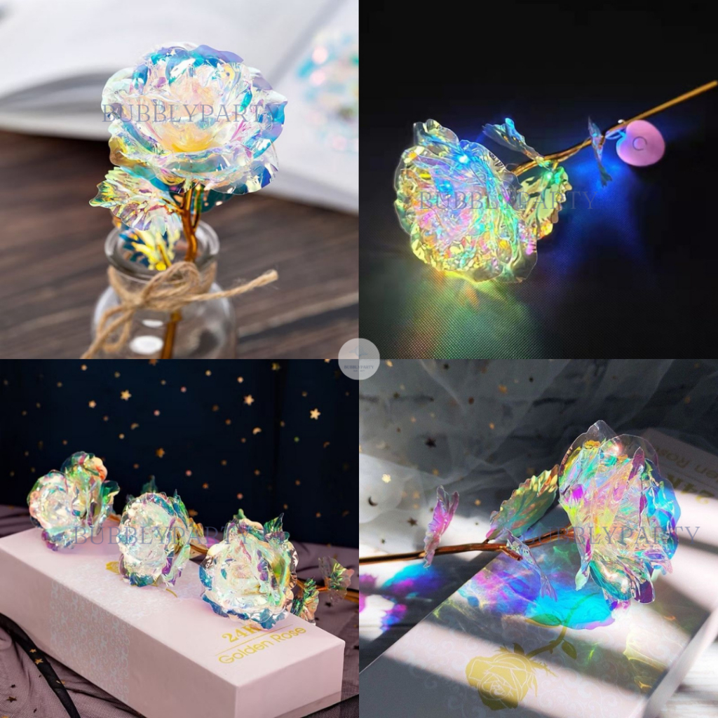 Jual Bunga Mawar Gift Box Hologram Artificial Dekorasi Valentine ...