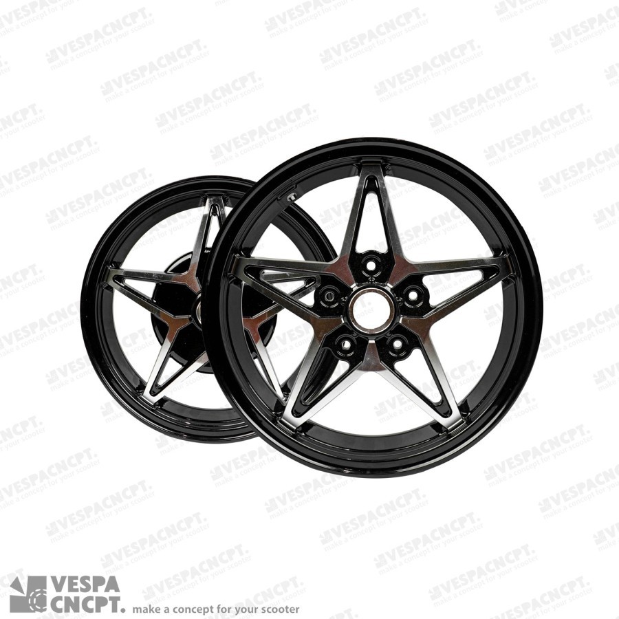 Jual Velg Race Boy Five Star Black Vespa Sprint Primavera Lx S Lxv ...