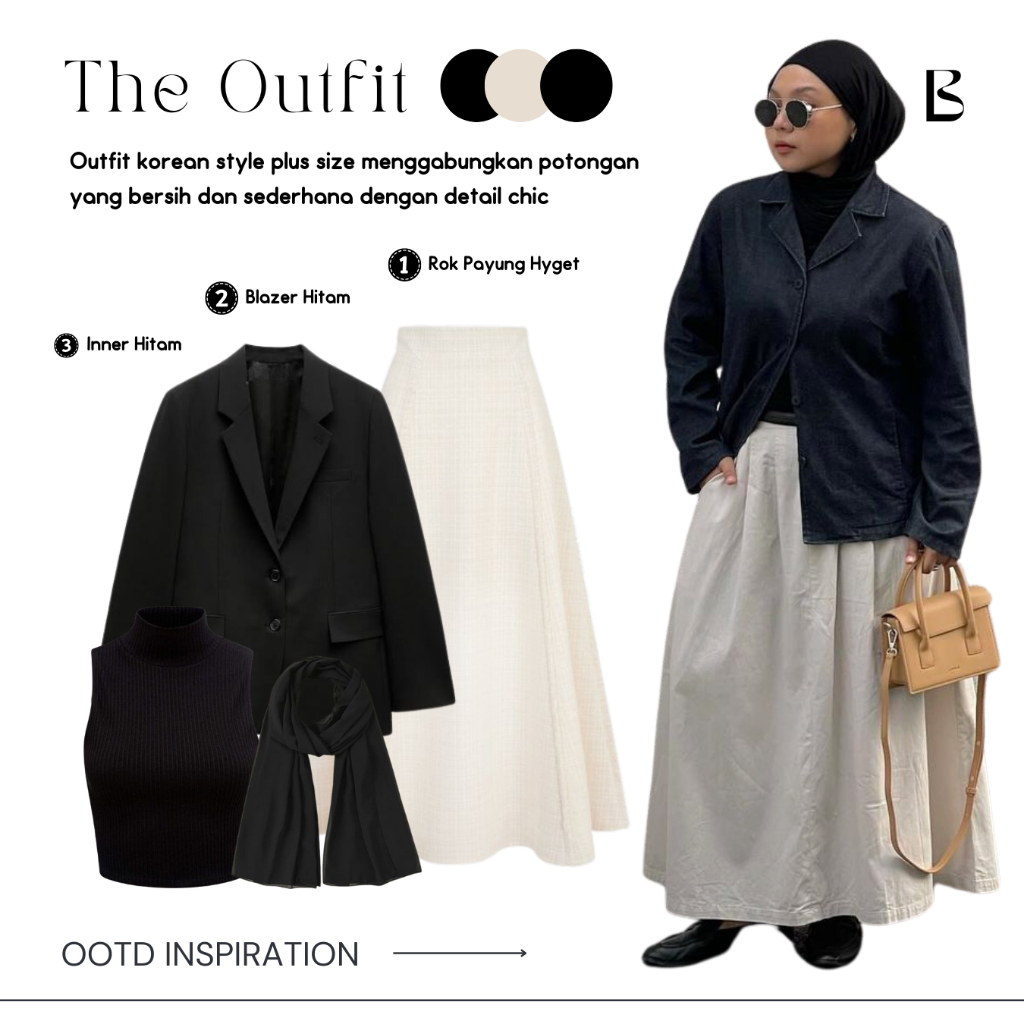 Jual Big Size - Outfit korean style (Blazer Korea,Pashmina,Tanktop,Rok ...