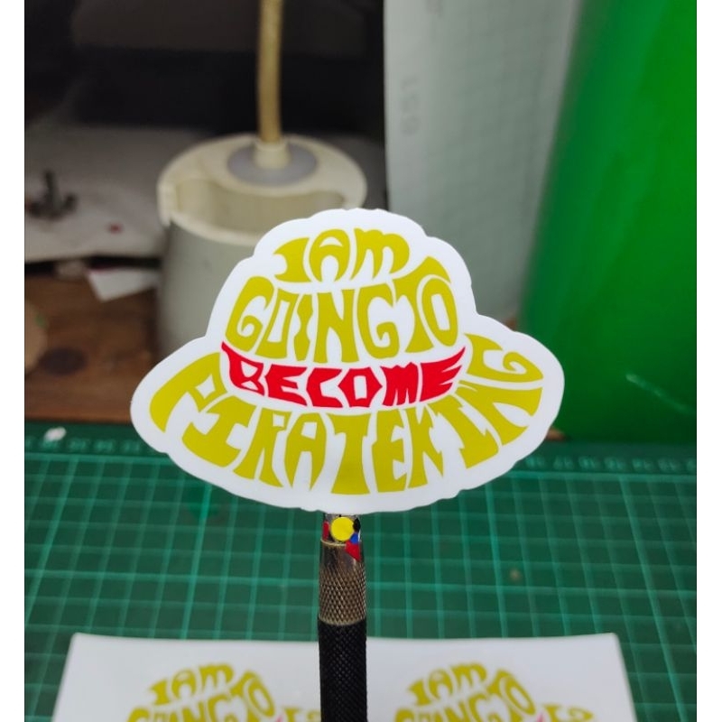 Jual stiker print one piece topi Luffy sticker murah keren lucu ...