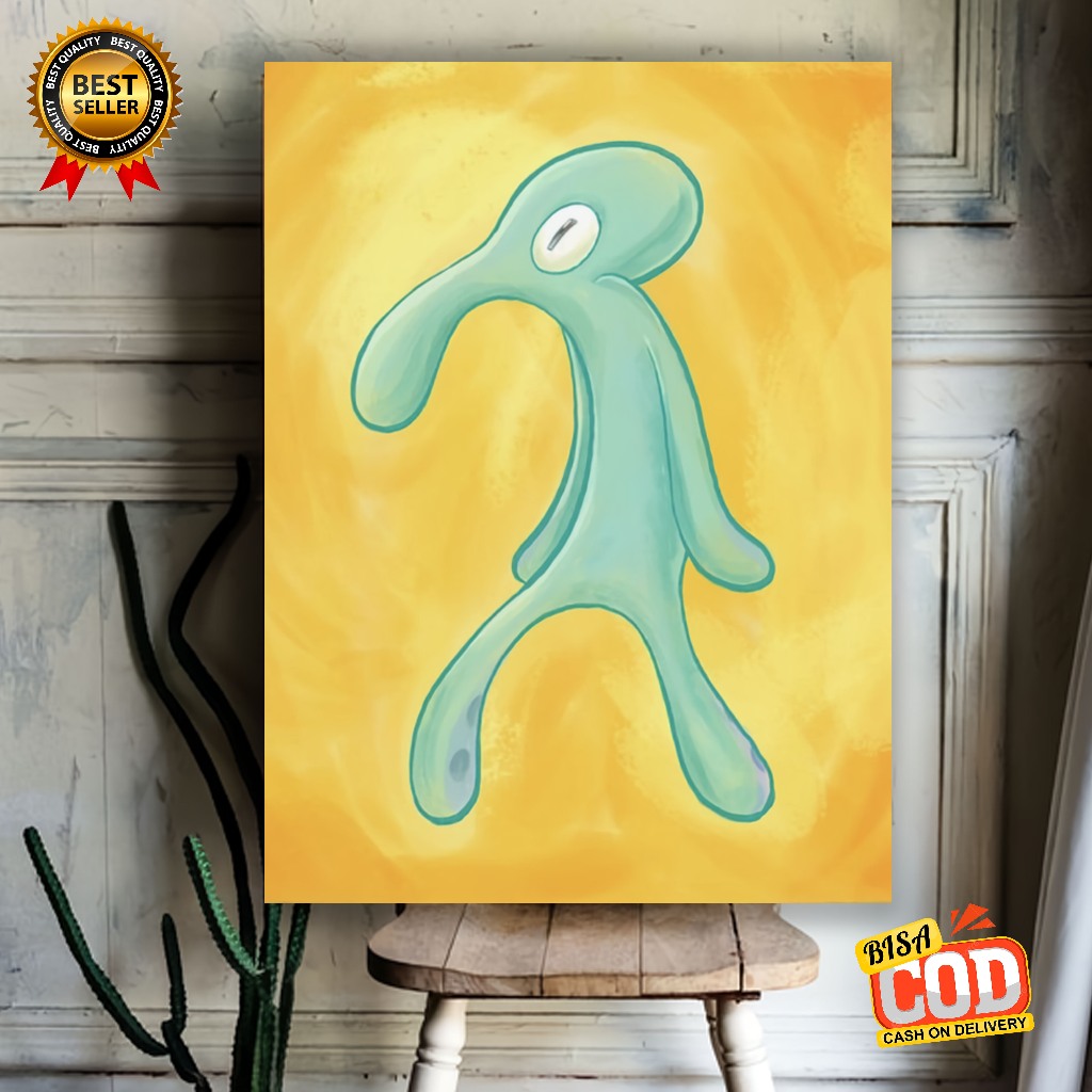 Jual Poster Hiasan Dinding Lukisan Repro Mahakarya Squidward Spongebob ...