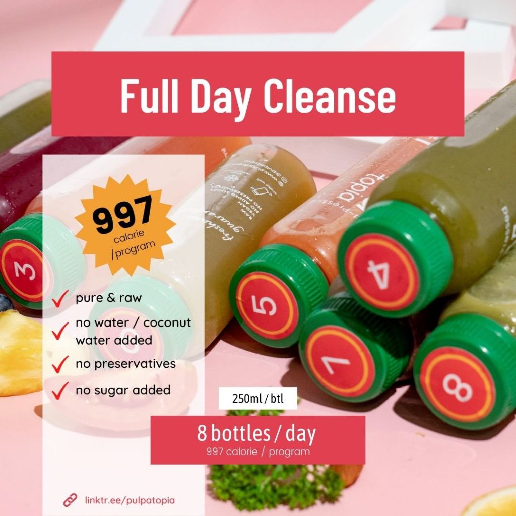 Jual PAKET DETOX Cold Pressed Juice Full-Day Cleanse with Almond Milk ...