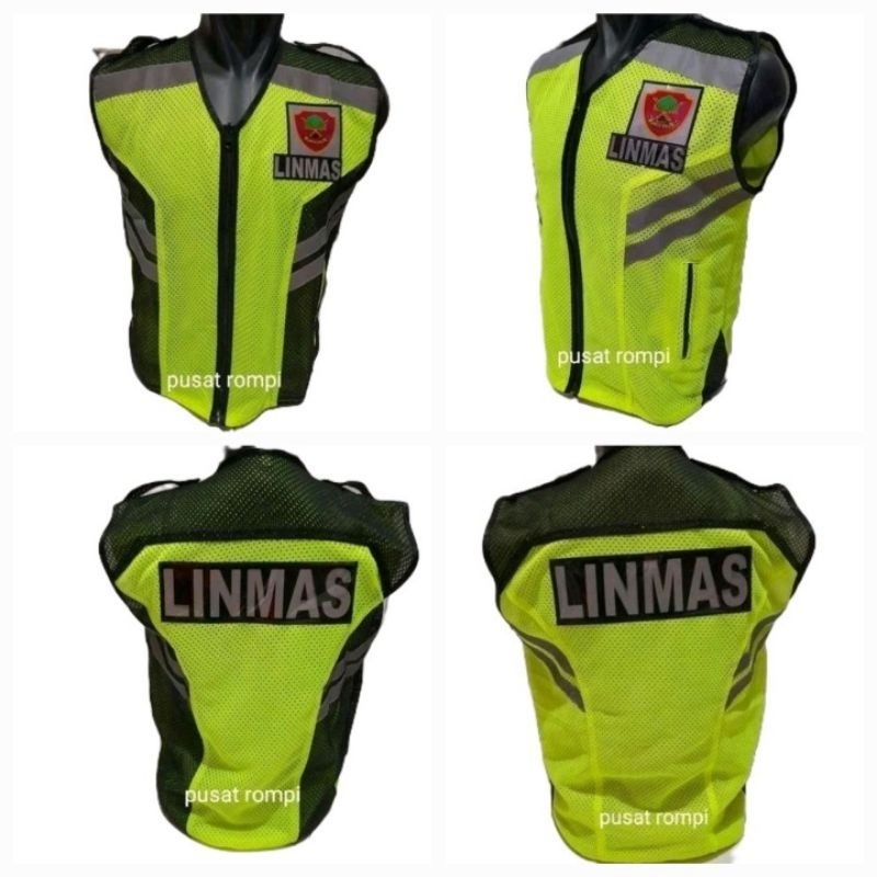 Jual Rompi Linmas Jaring+Logo Sablon Menyala | Shopee Indonesia