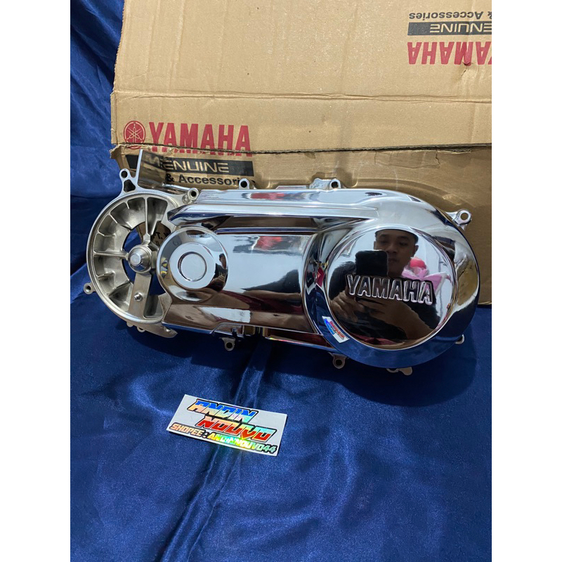 Jual bak cvt fazzio chrome/bak cvt yamaha fazzio original chrome/cover ...