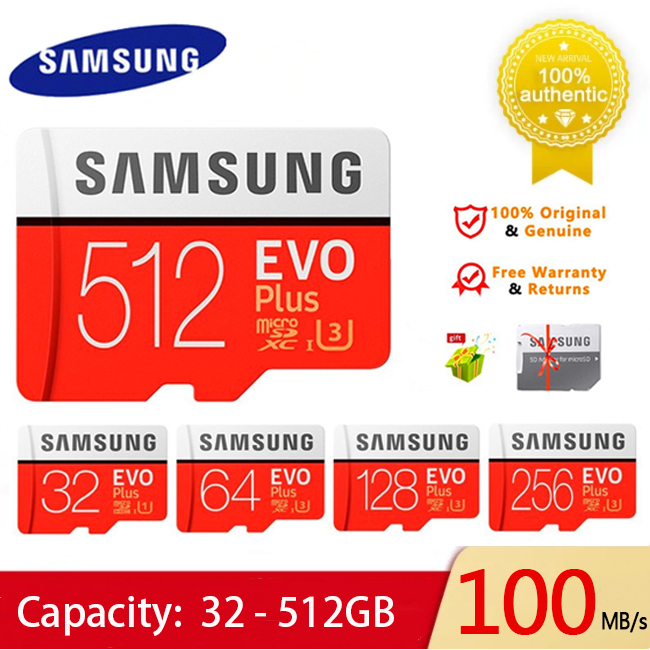 Jual Samsung MicroSD Evo Plus 32GB/64GB/128GB /256GB/512GB Memory Card ...