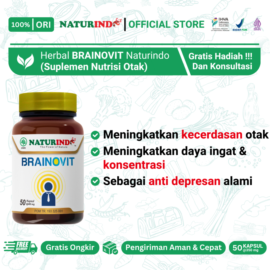 Jual Obat Herbal Naturindo Fit - BRAINOVIT Spesial Nutrisi Untuk ...
