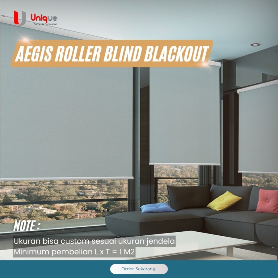 Jual Roller Blinds AEGIS Blackout 100% / Tirai Gulung Jendela Kantor ...