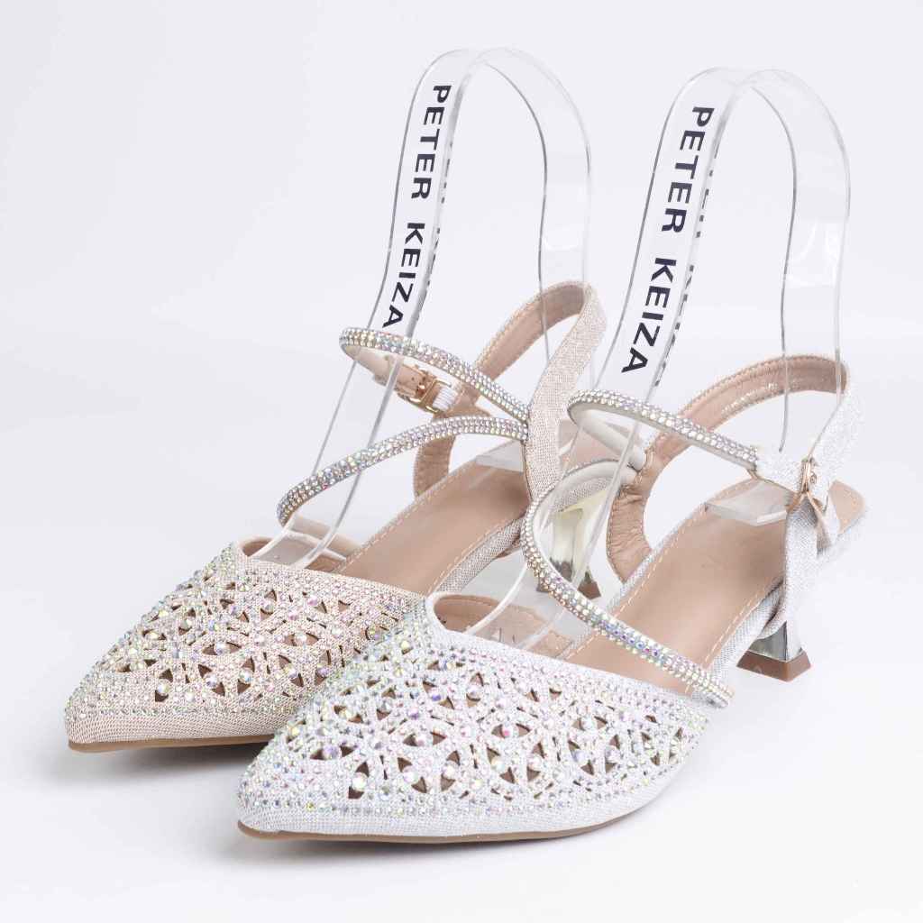 Jual Peter Keiza Sandal Pesta Wanita Tali Belakang Heels 5 cm LR 05-06 ...