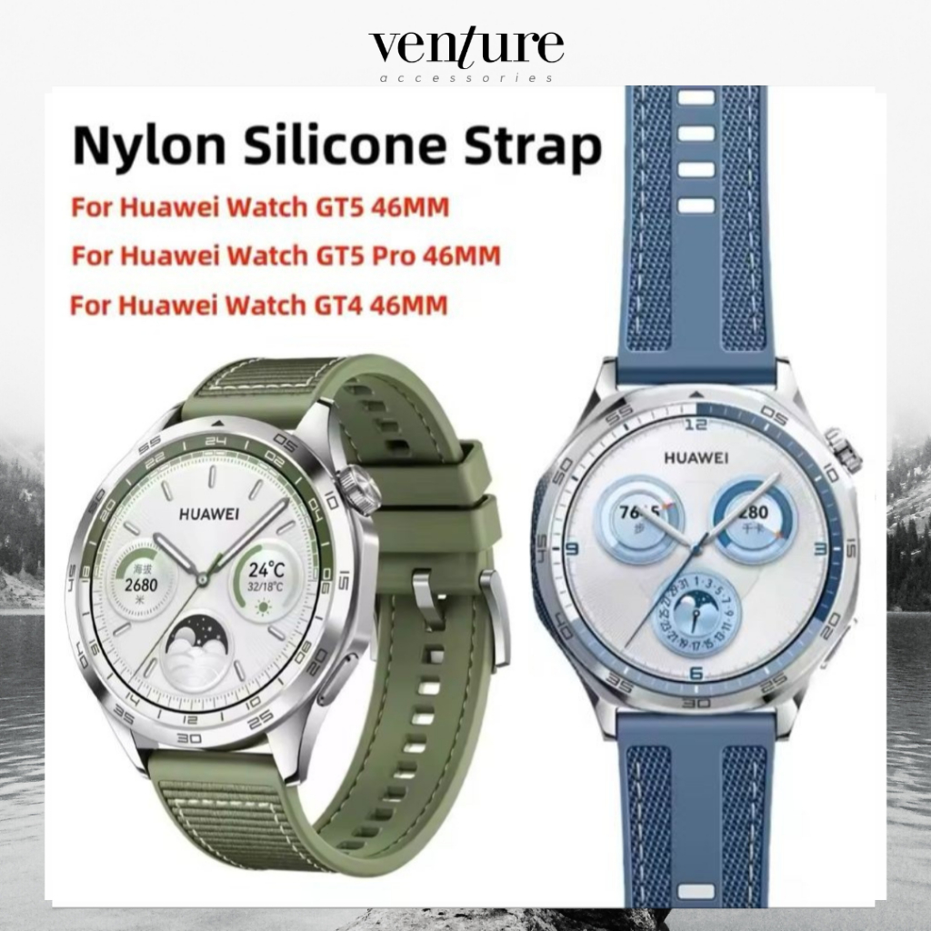 Jual TALI JAM STRAP HUAWEI GT 5 46MM GT5 PRO 46MM GT 4 46MM MODEL NYLON ...
