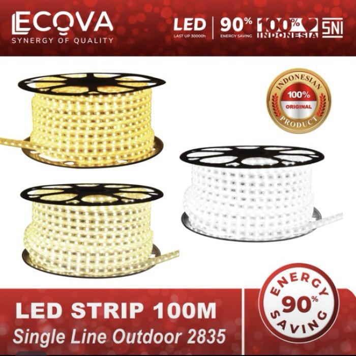 Jual ECOVA - Lampu LED Strip Selang 2835 SMD AC 220v 1roll ( 100 Meter ...