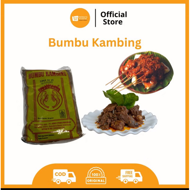 Jual Bumbu Rendang Kambing Cap Udang Instan Asli Khas Padang | Shopee ...